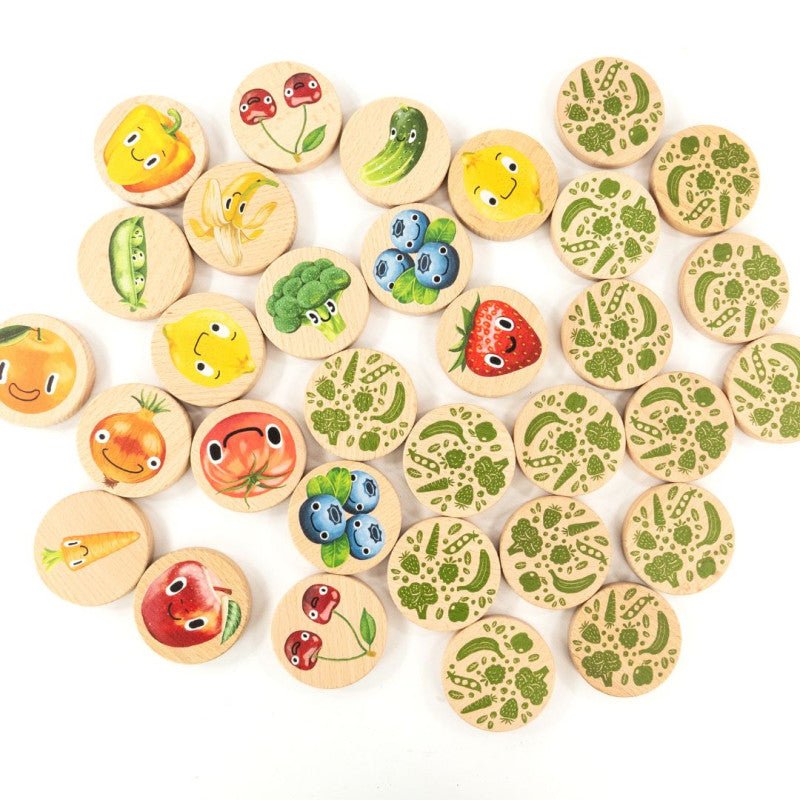 Memory Fruits & Veggies XXL - Gesundes Lernspiel | Bajo – Little Baby ...